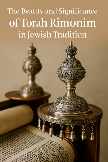 Torah Rimonim: Symbolic Finials Honoring the Sefer Torah | Art Judaica ...